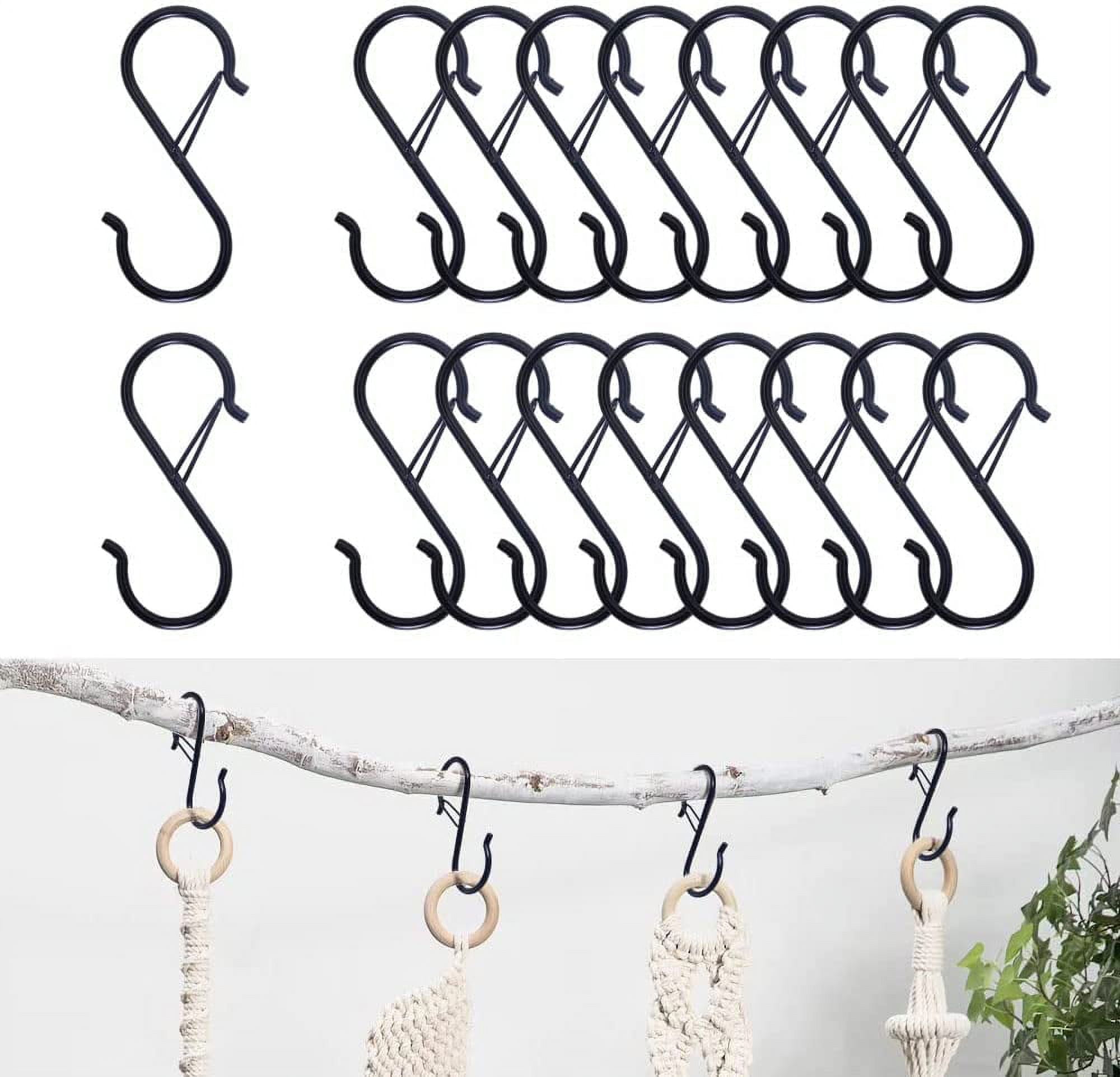 S Hooks for Hanging - S Shaped Hooks for Kitchen Utensil and Closet Rod ...