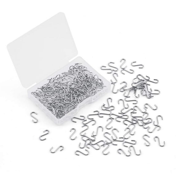 S Hooks, Small S Hooks，Mini S Hooks， 100 Pack Stainless S Shaped Hooks ...