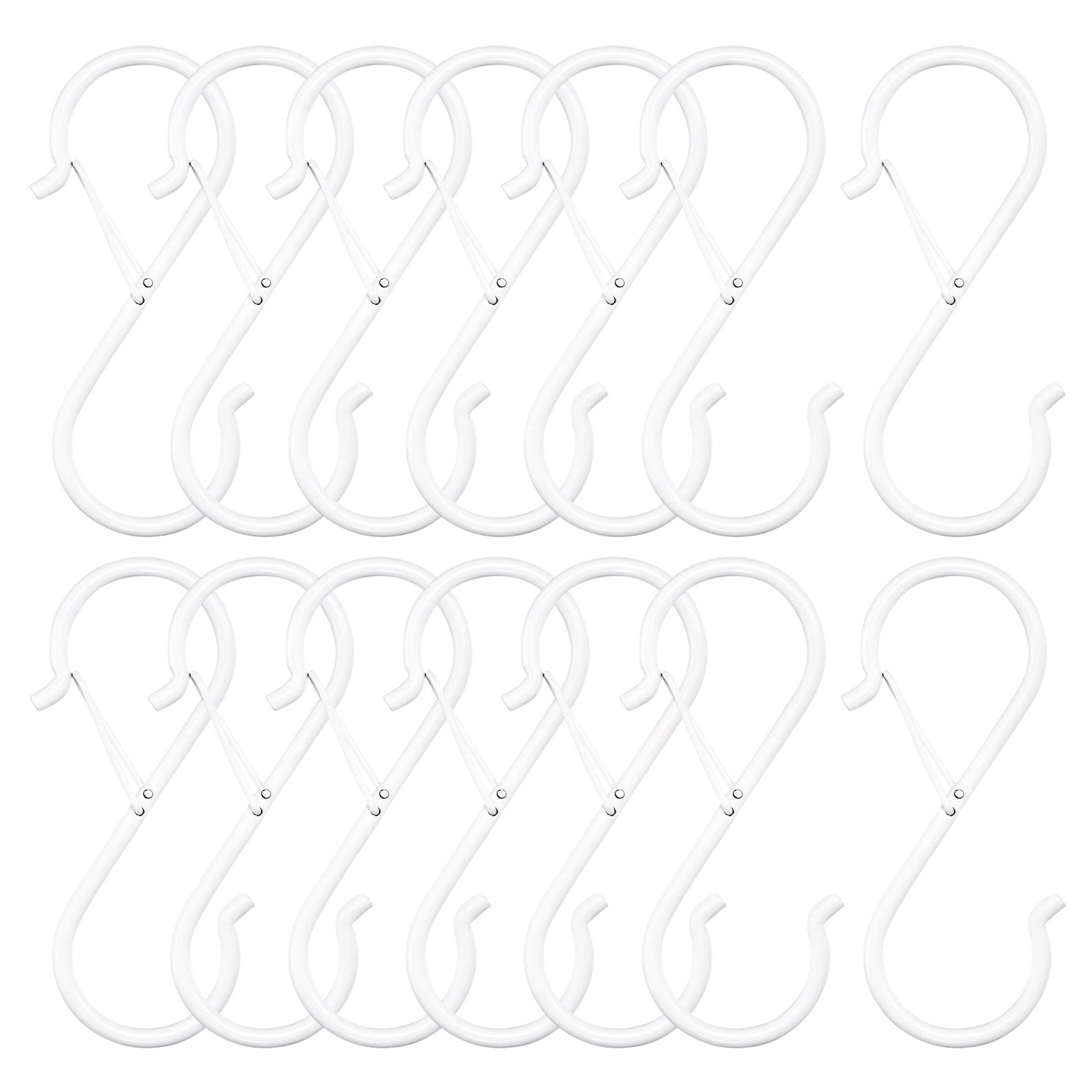 S Hooks for Hanging, 17Pcs 3.5 Inch - Metal S-Shaped Hooks with Safety ...