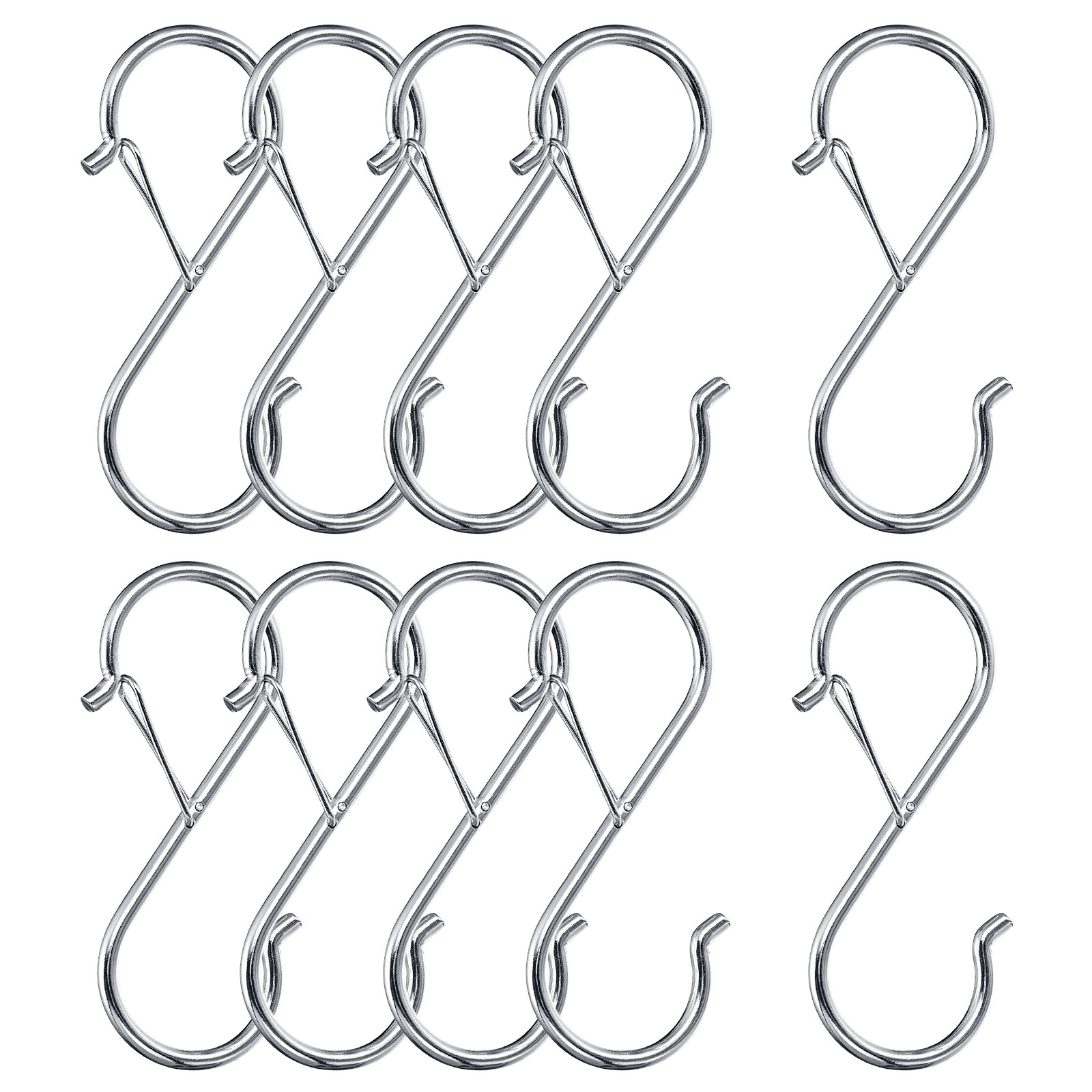 S Hooks for Hanging, 30Pcs 3.5 Inch - Metal S-Shaped Hooks with Safety ...