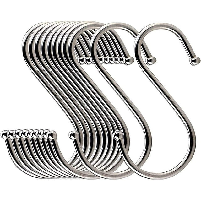 S Hooks for Hanging, Stainless Steel S Shaped S Hooks,Heavy Duty S ...