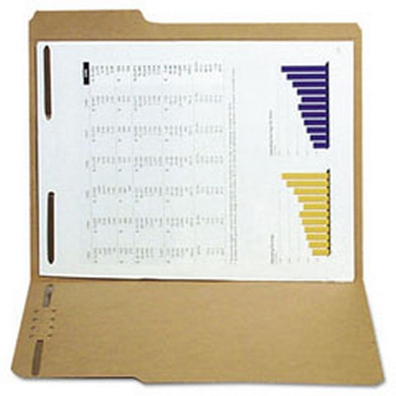 SJ Paper 1/3 Tab Cut Letter Recycled Fastener Folder - Walmart.com
