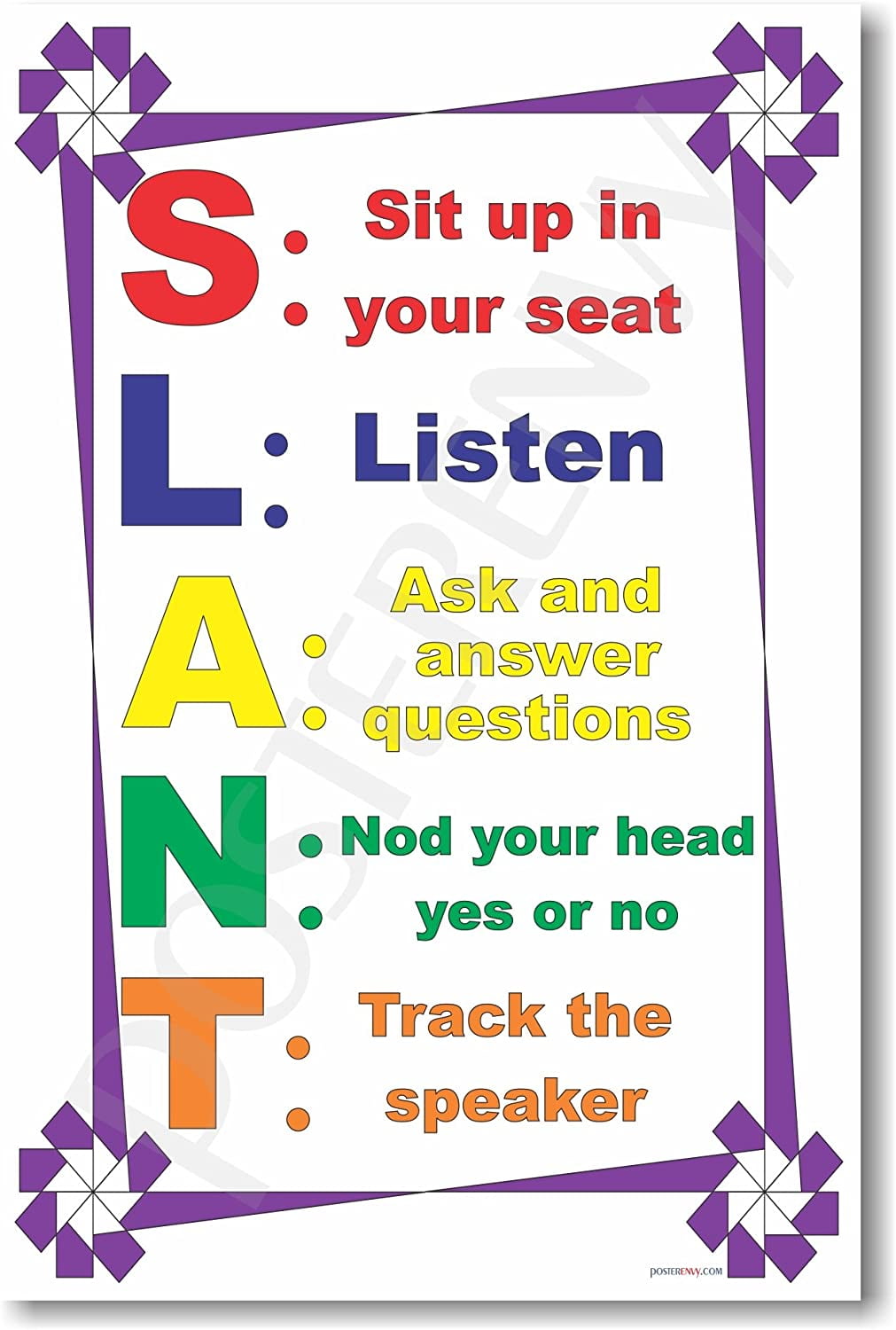 S.L.A.N.T 2 - Sit Up, Listen, Ask, Nod, Track - NEW Classroom ...