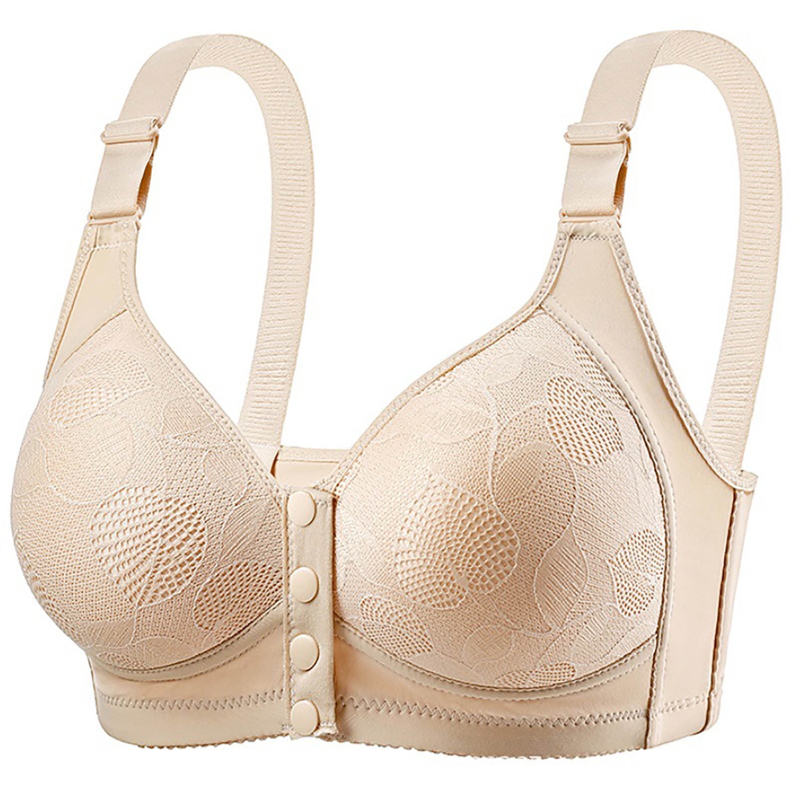 S LUKKC LUKKC Front Closure Bras for Women Plus Size Front Button Bras ...