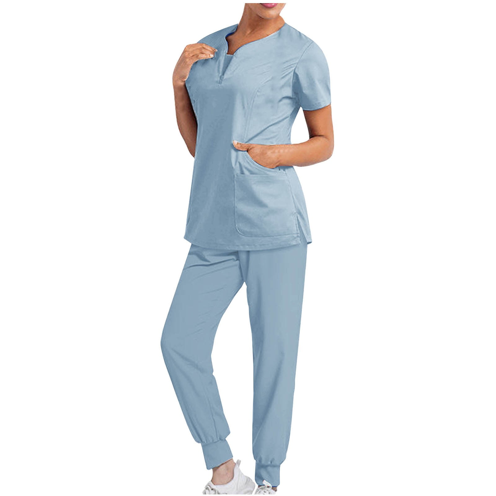 S LUKKC LUKKC Nursing Uniform Set for Women Scrubs Set Medical Scrubs V ...