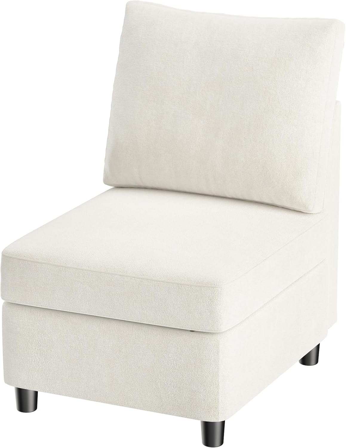 Modern Armless Chair Module for Sectional Sofa, Customizable Modular ...
