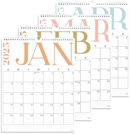 S&O Modern Vertical Wall Calendar 2025-2026 (Jan 2025-Jun 2026) – 18 ...
