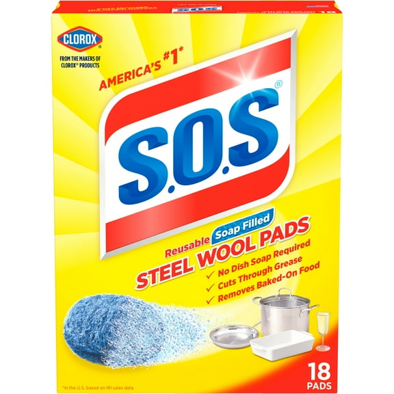 Clorox Clean 'n Toss S.O.S Pads, 15 Count, Small Size for One-Time Use ...