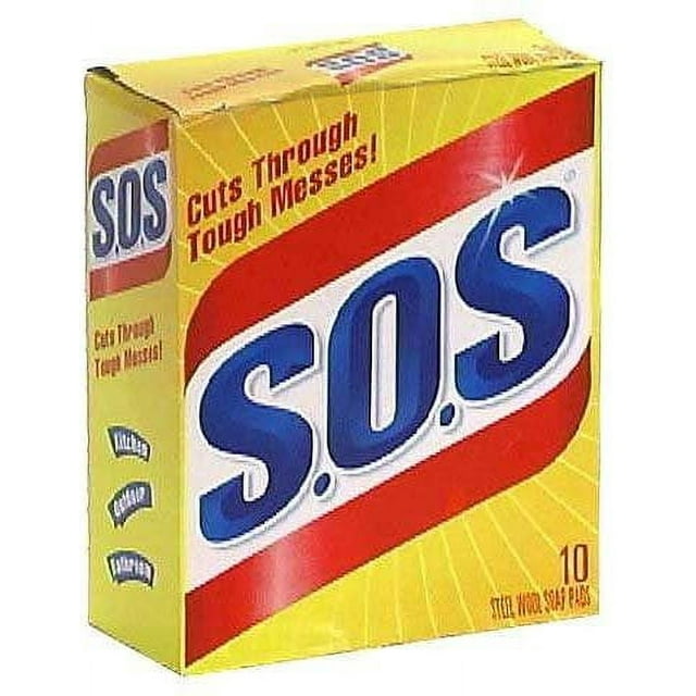 S.O.S. Steel Wool Soap Pads 10 Pads (1 Box) - Walmart.com