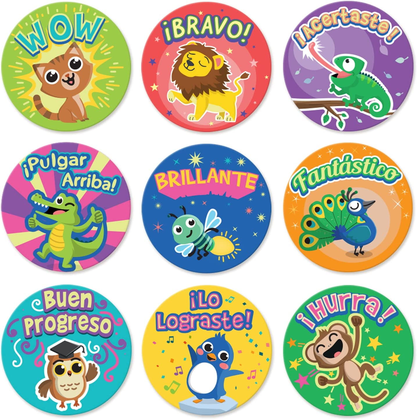 S&O Spanish Stickers for School Teachers and Parents! 1008 Pegatinas de ...