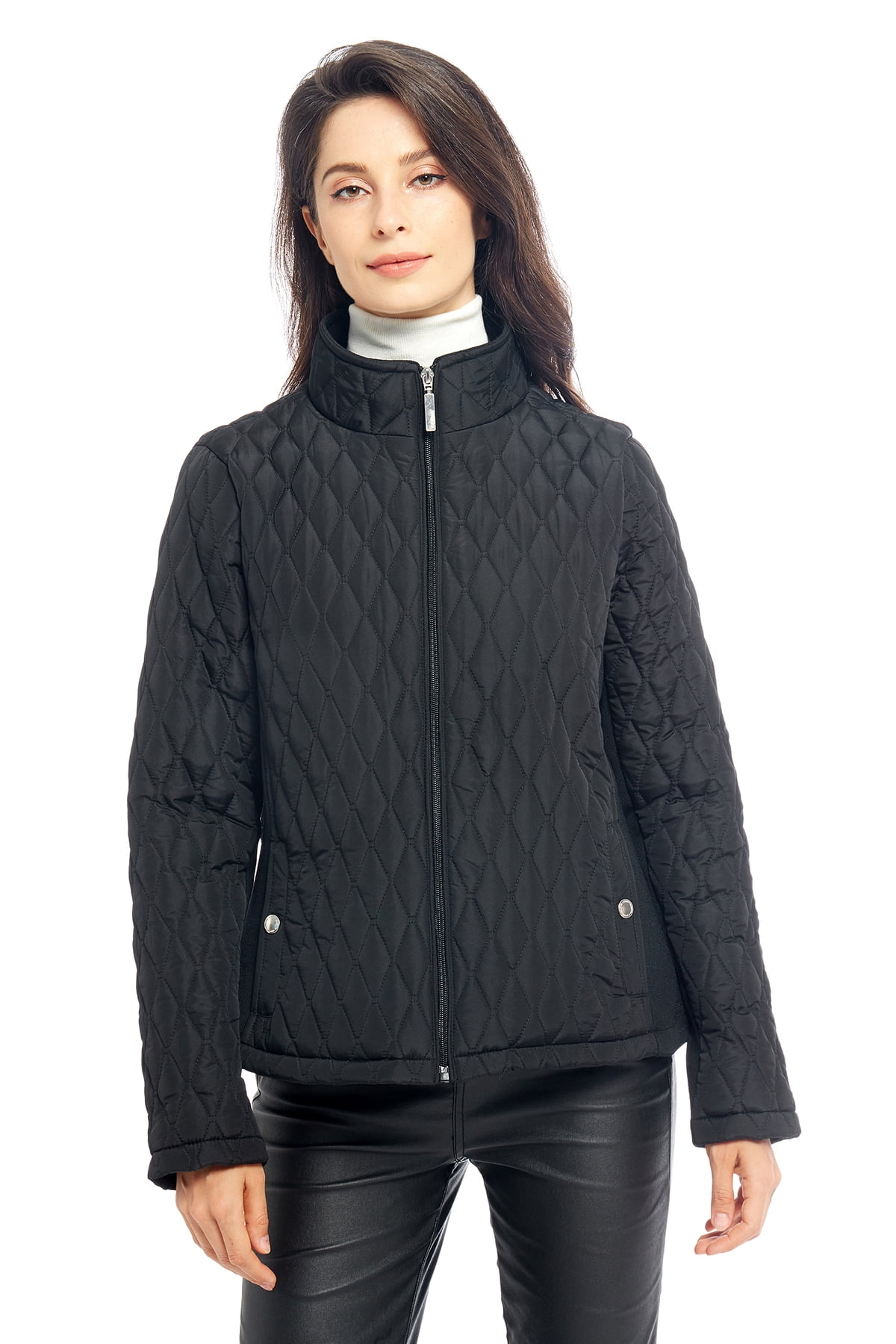 S P Y M Womens Diamond Quilted Jacket Lightweight Padding Coat with ...