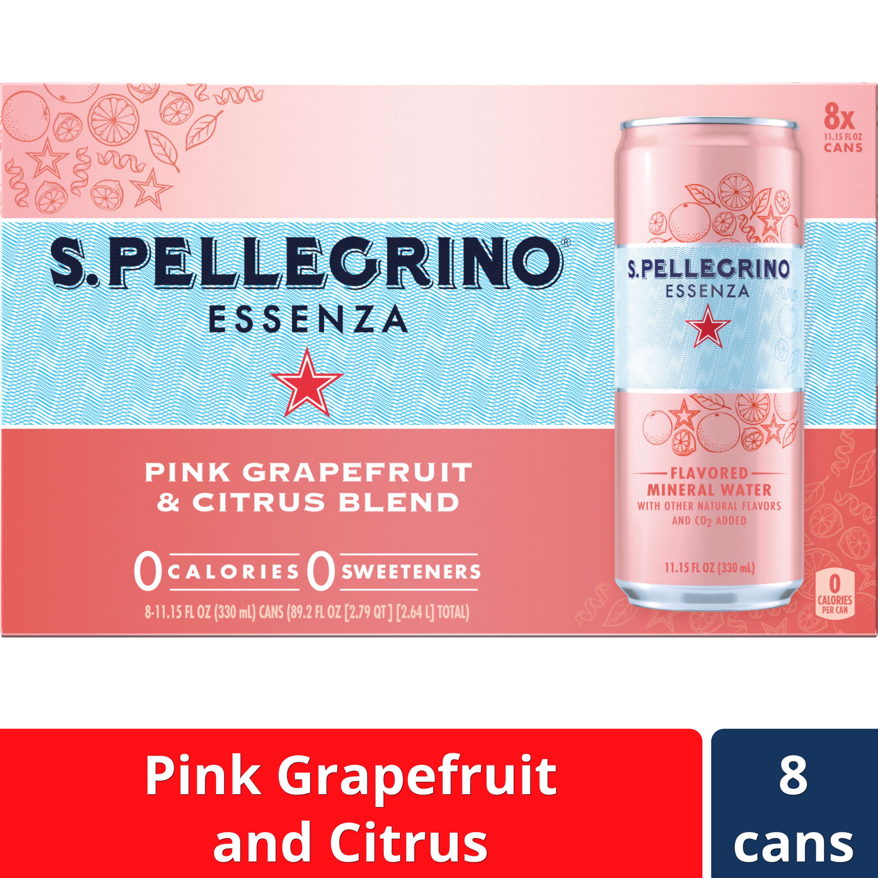 S.Pellegrino Essenza Sparkling Pink Grapefruit & Citrus Flavored ...
