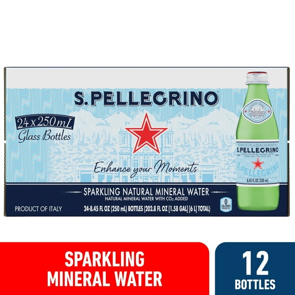 San Pellegrino Water Glass Bottles