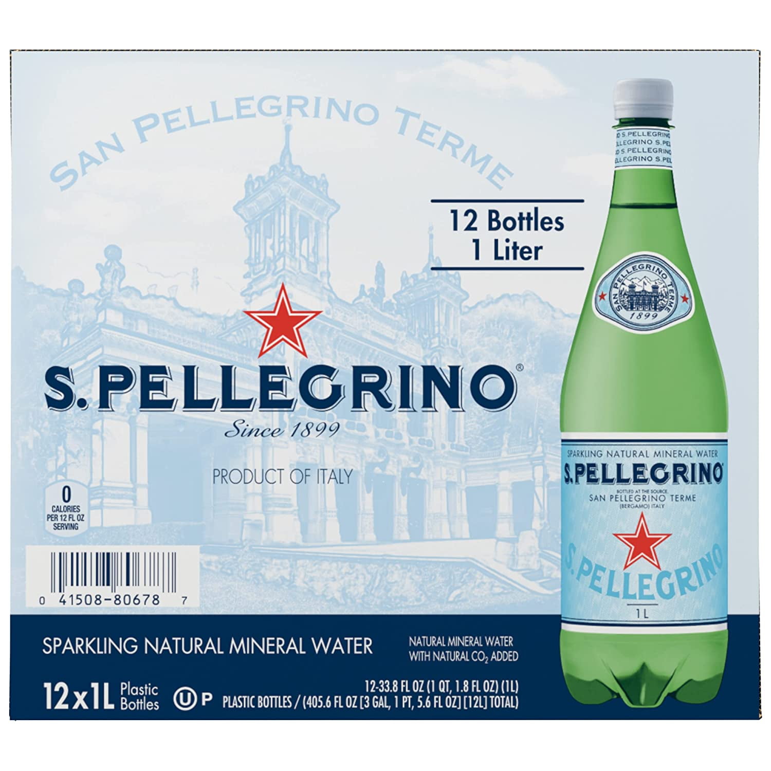 S.Pellegrino Sparkling Natural Mineral Water, 33.8 fl oz. Plastic Bottles (Pack of 12) - Walmart.com
