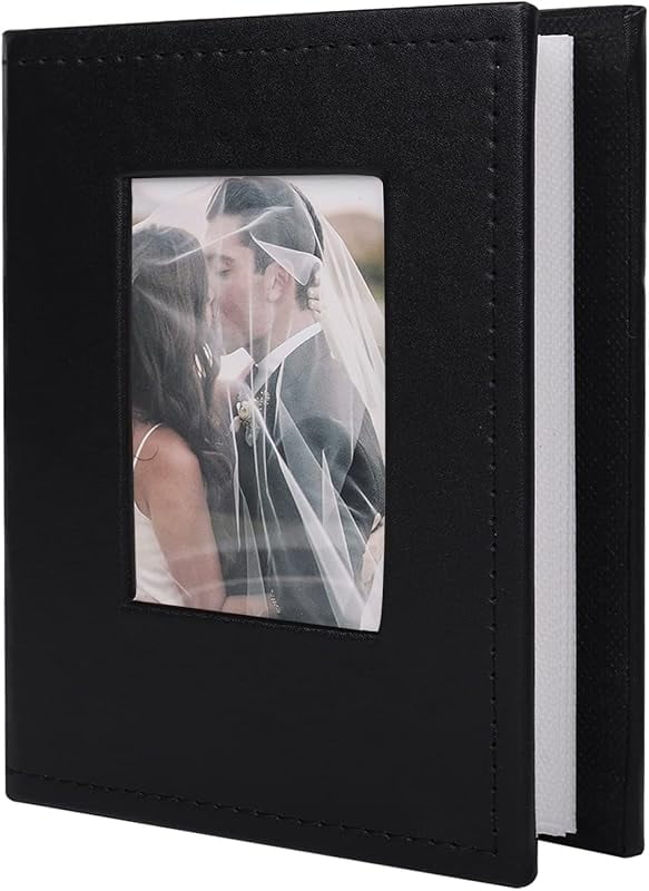 S Photo Album 4x6 600 Photos Black Pages Large Capacity Leather Cover ...