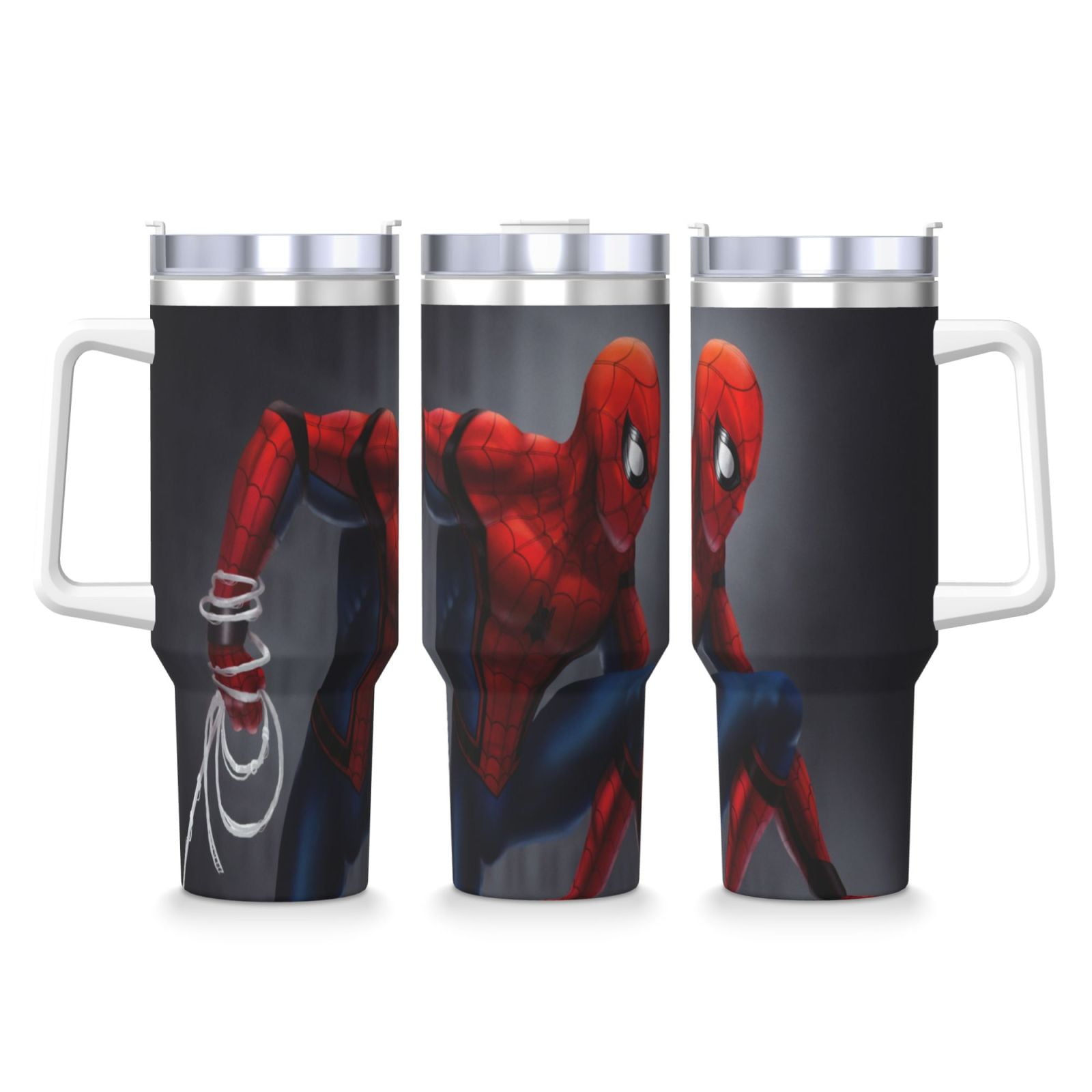 S-Pid-Er Man Mug 40oz Stainless Steel Vacuum Insulated Cup with Handle ...