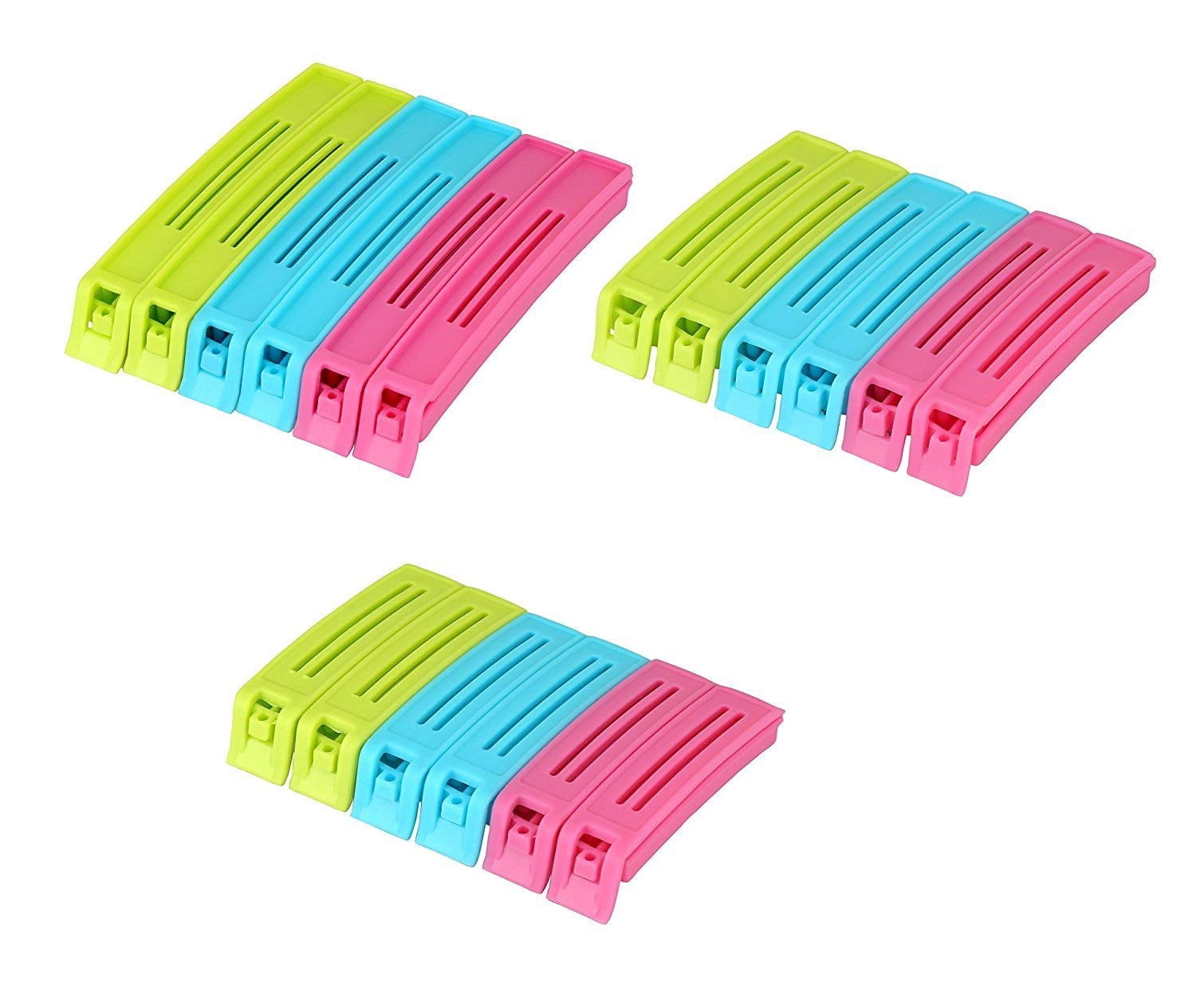 S R EXCLUSIVE Plastic 18 Pieces Food Snack Bag Pouch Clip Sealer for ...