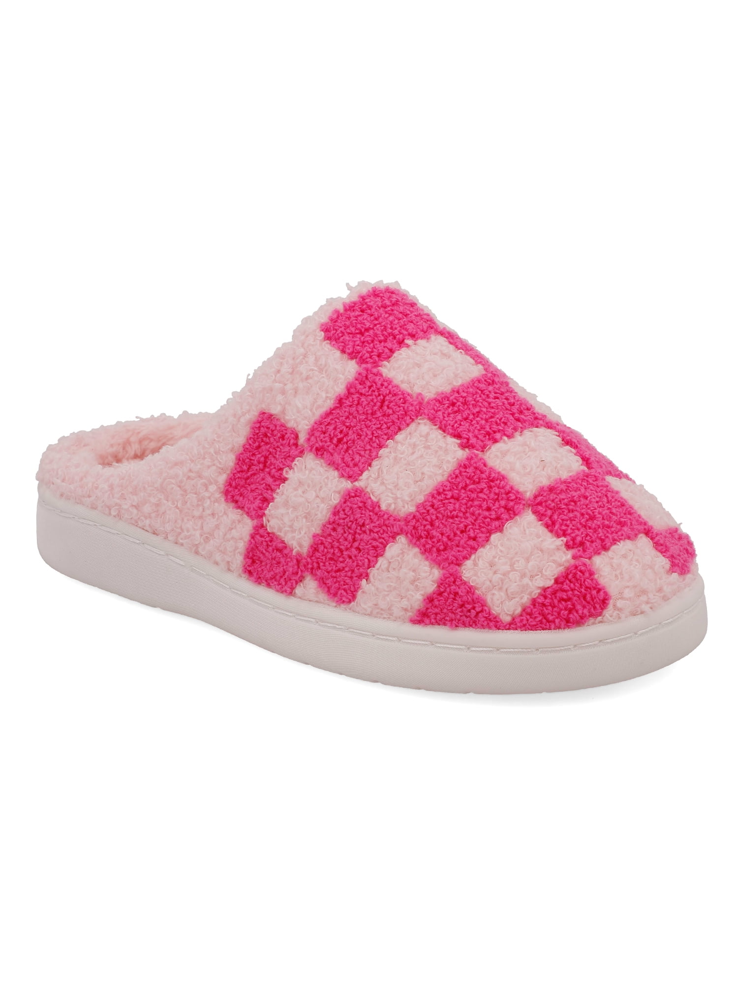 S+R Women's Checkerboard Cozy Slide Slipper - Walmart.com