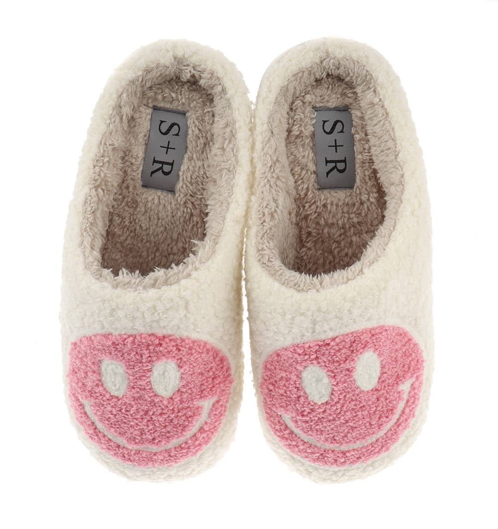 S+R Women's Smiley Graphic Cozy Slide Slipper - Walmart.com