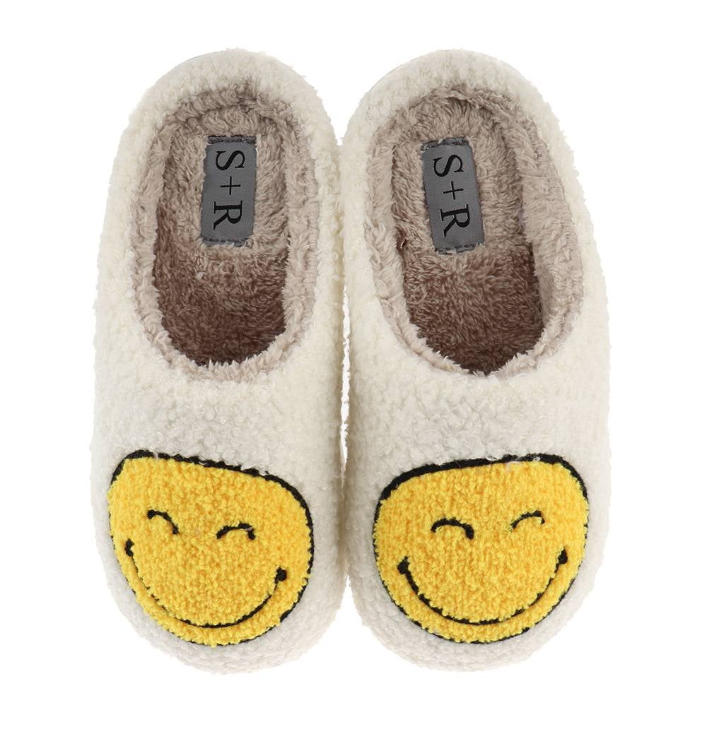 S+R Women's Smiley Graphic Cozy Slide Slipper - Walmart.com