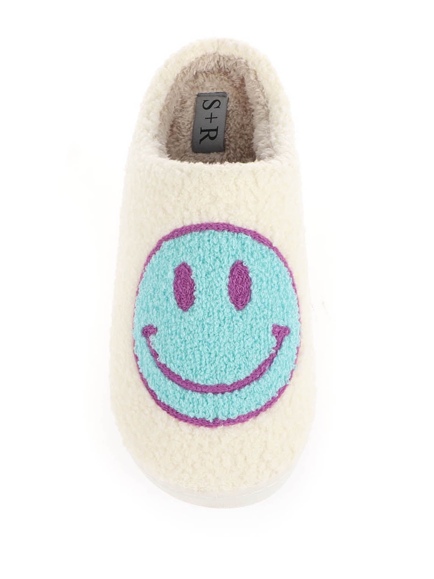 S+R Women's Smiley Graphic Cozy Slide Slipper - Walmart.com