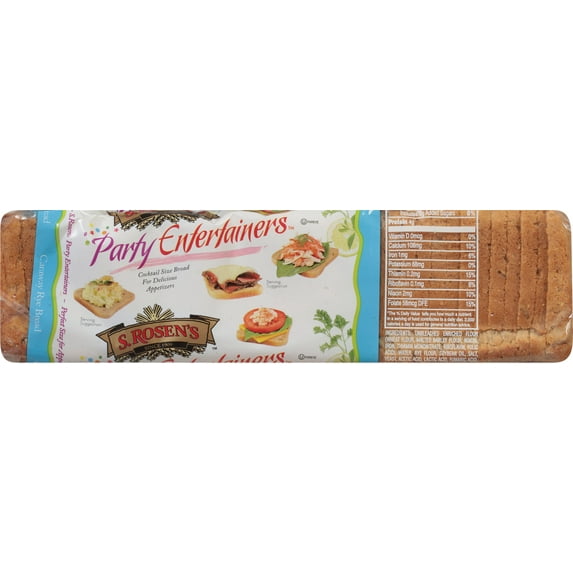S. Rosen's Party Entertainers Caraway Cocktail Rye Bread, 12oz., Shelf ...