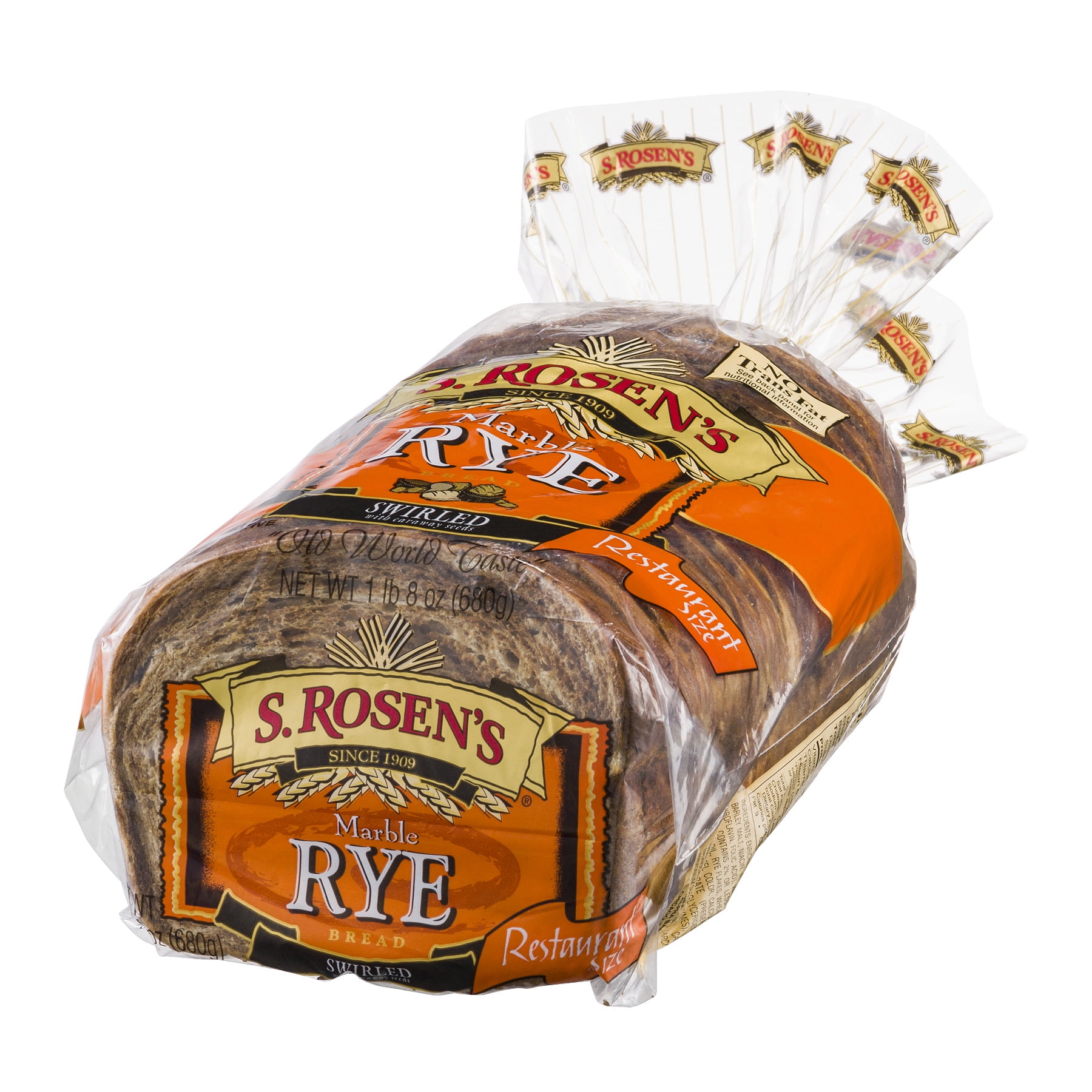 S. Rosen's Swirled Marble Rye Bread, Fresh 24 oz. - Walmart.com