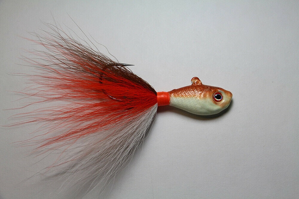 S&S Bucktails Rattletail 2.0 Jig 3 Oz New Penny/Glow - Walmart.com