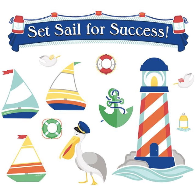 S.S. Discover Set Sail for Success! Bulletin Board Set - Walmart ...