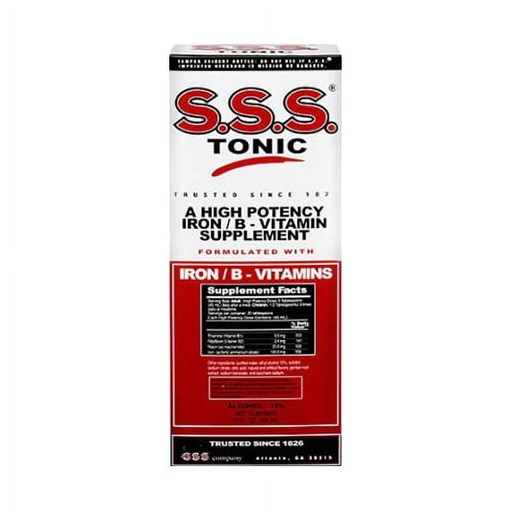 S.S.S. High Potency Iron and B-Complex Vitamin TonIC Liquid 10 Oz ...