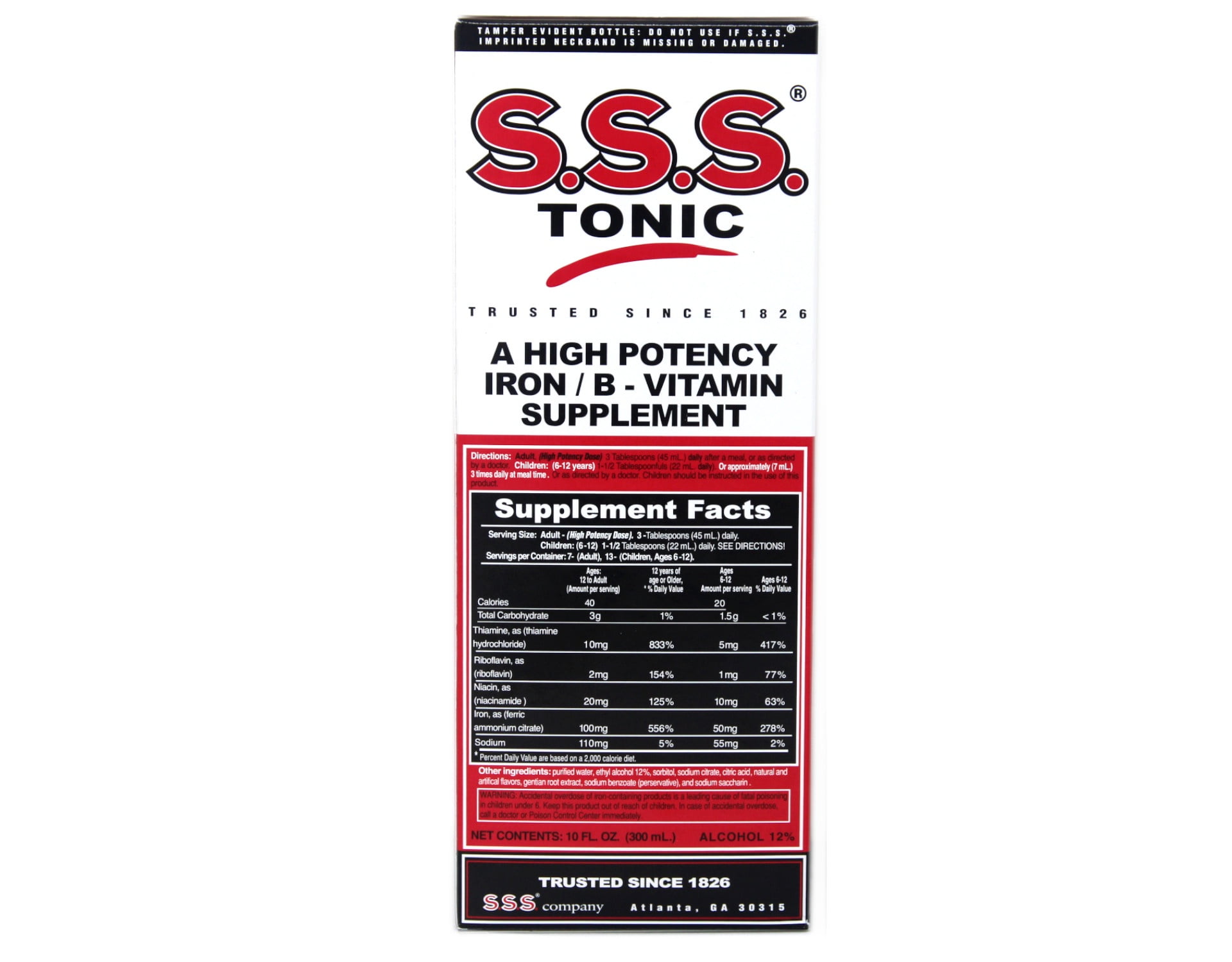 S.S.S. Tonic, Iron and Vitamin B Supplement, High Potency Vitamins ...