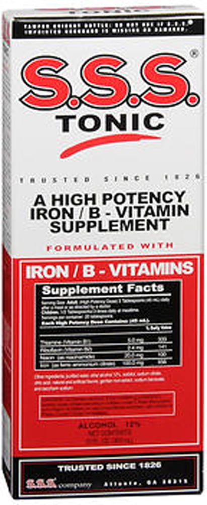 S.S.S. Tonic High Potency Liquid Iron & Vitamin B Supplement with ...