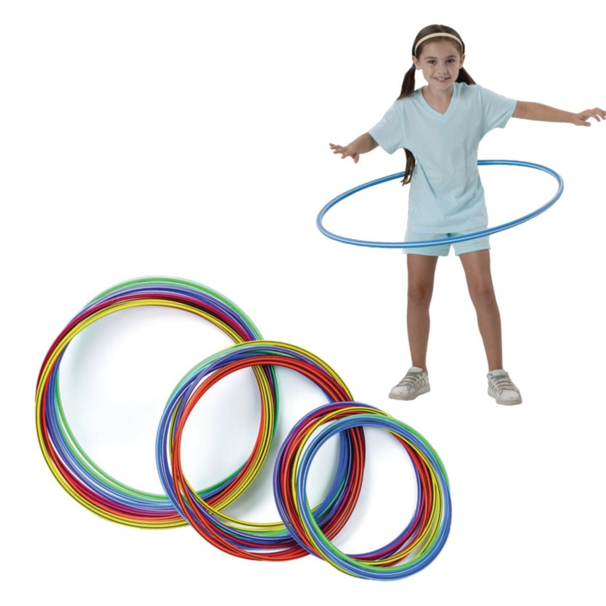 "S&S Worldwide Set of 12 Candy Striped Activity Hoops, 31"" Diameter, 0 ...