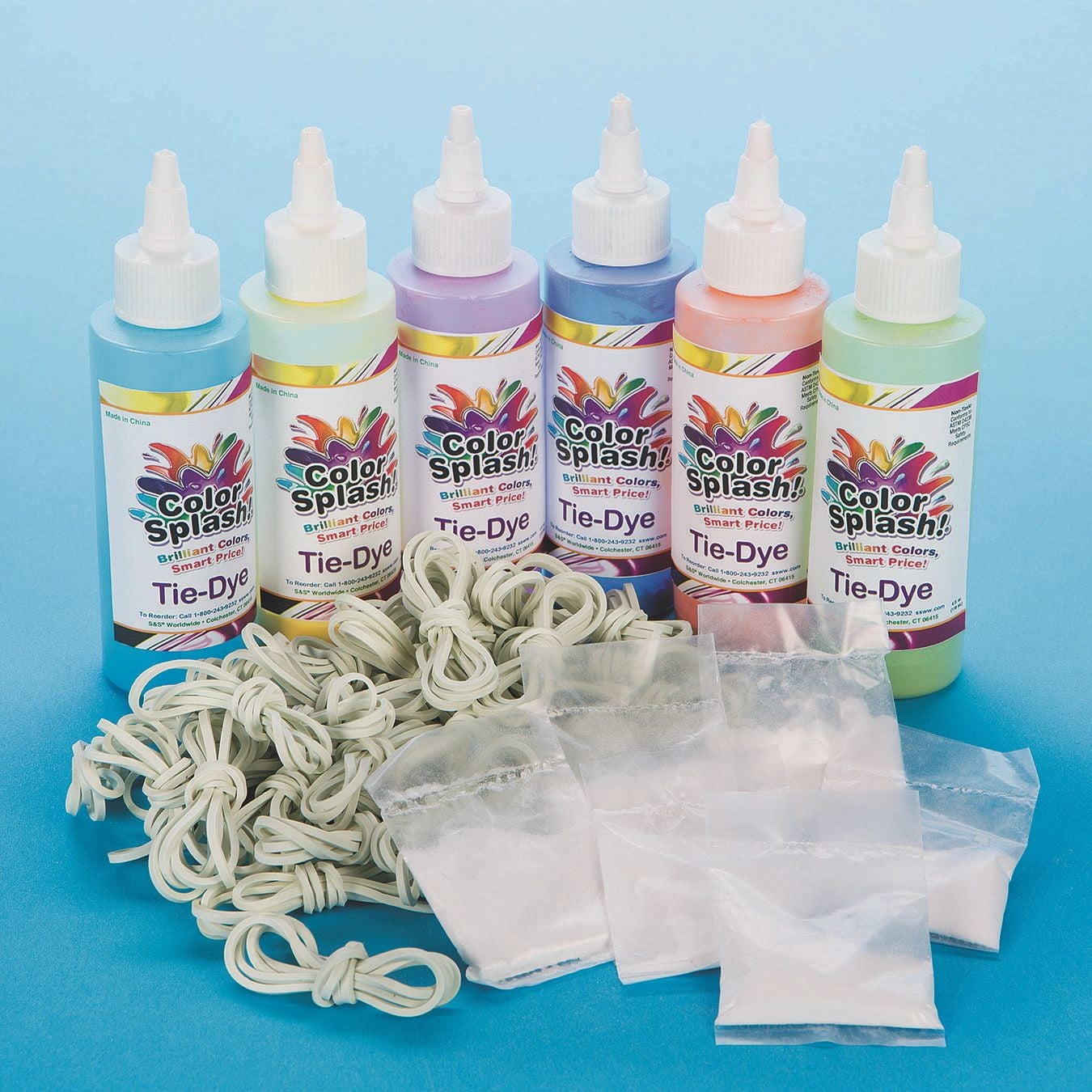 S&S Worldwide Color Splash! Easy Tie Dye Pack, 6 Colors Pre-Measured ...