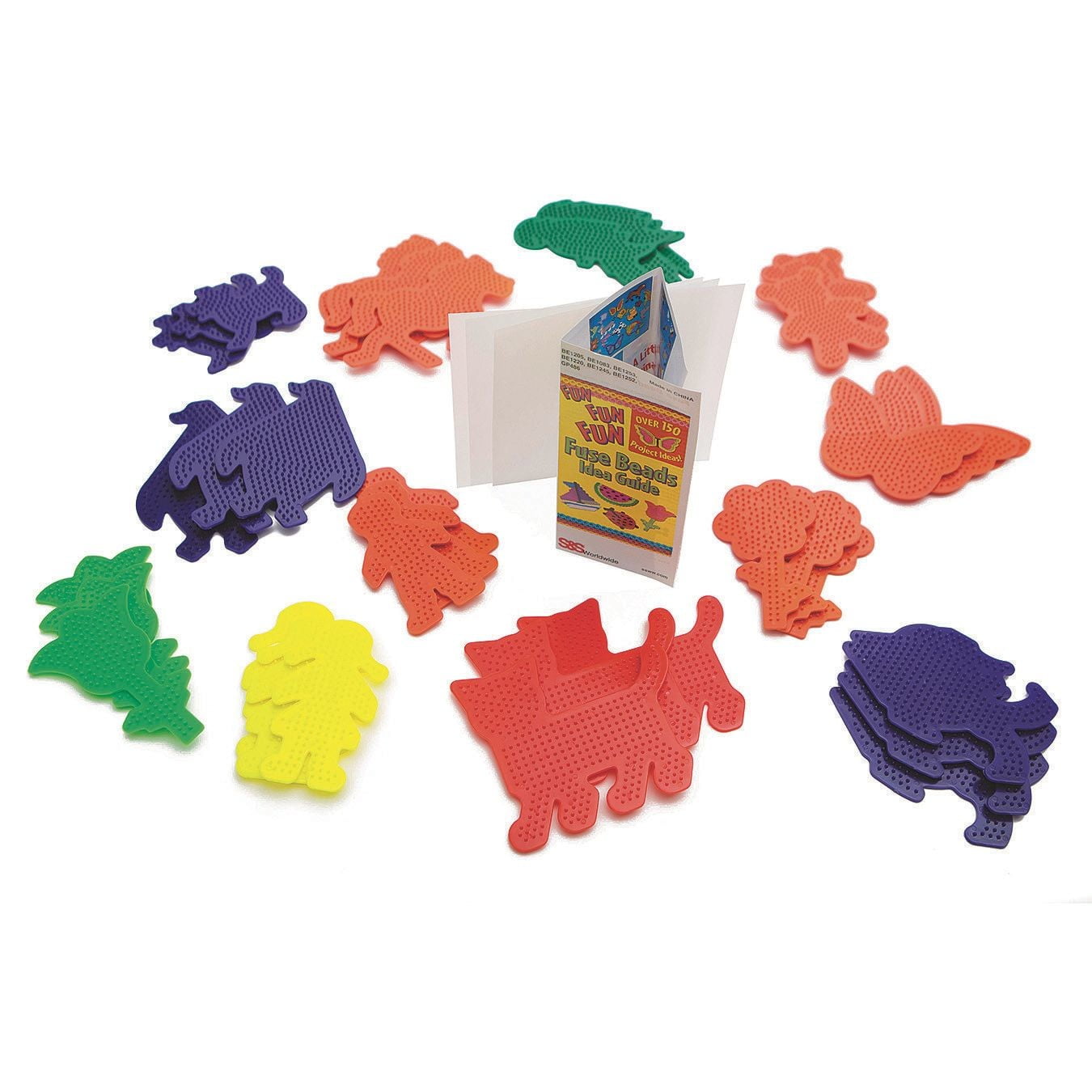 S&S Worldwide Color Splash! Fuse Bead Pegboard Assortment, 3 each of 12 ...