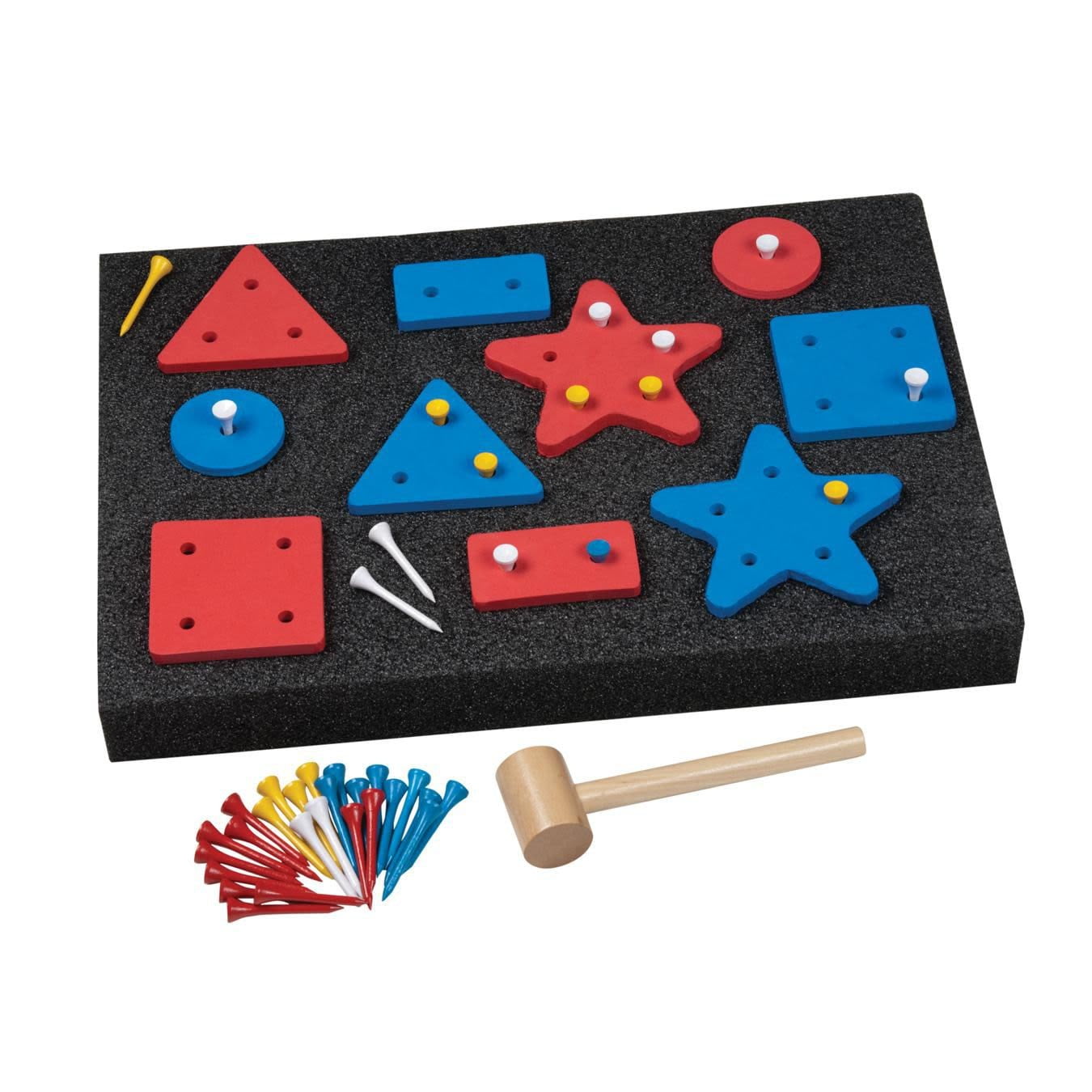 S&S Worldwide Foam Pounding Board Activity Set. Drive Wooden Tees ...