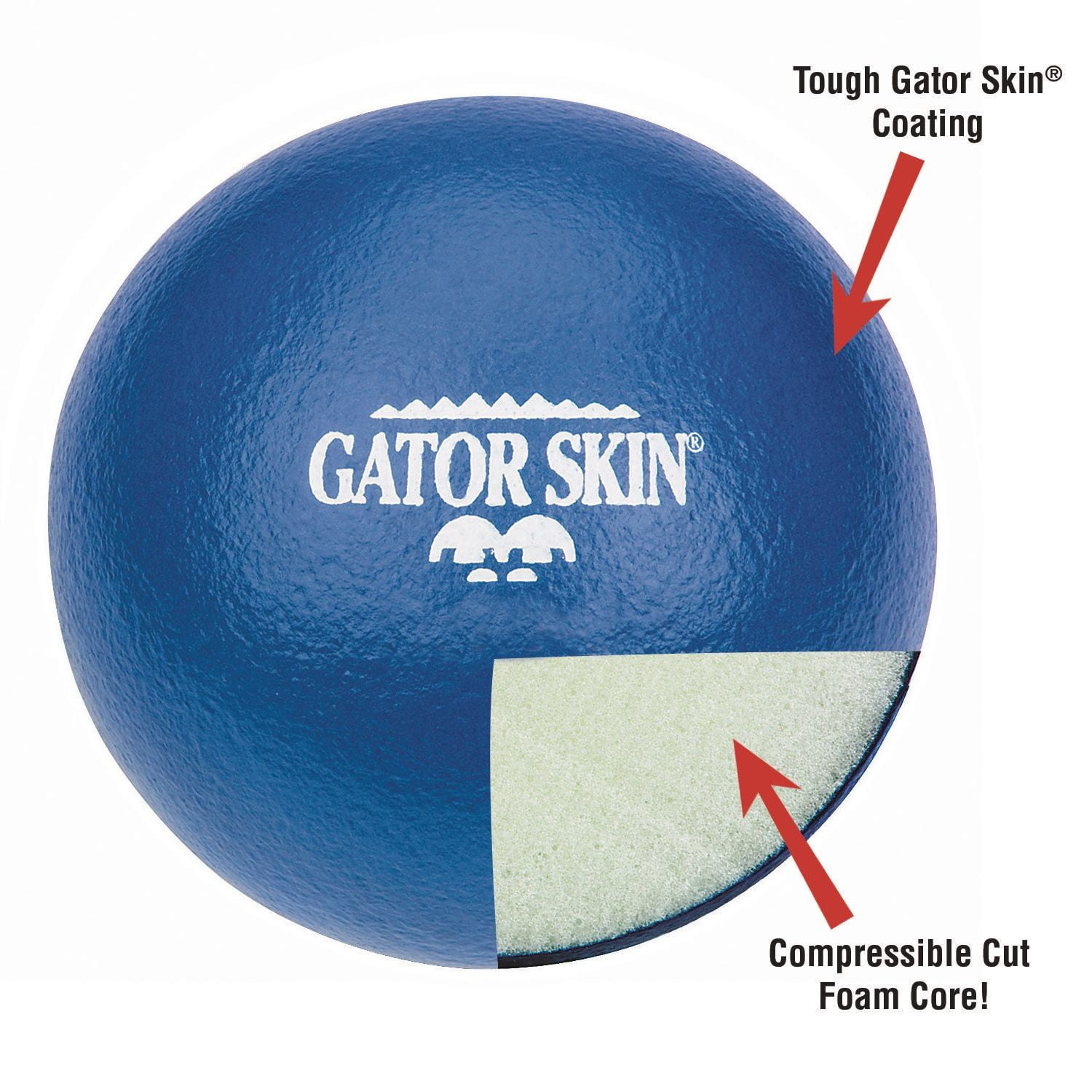 S&S Worldwide Gator Skin Softi-5 Balls. Assorted Color 5" PU Coated ...