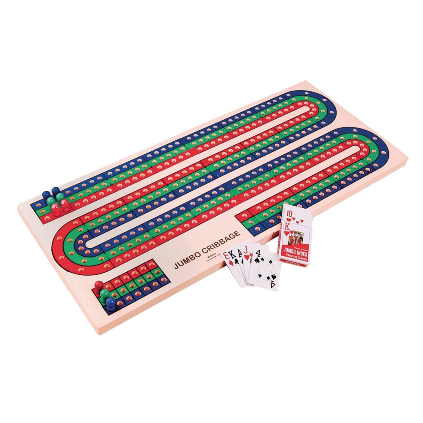 S&S Worldwide 34" Foam Cribbage Board with 12 Bright Colored Pegs, Easy ...