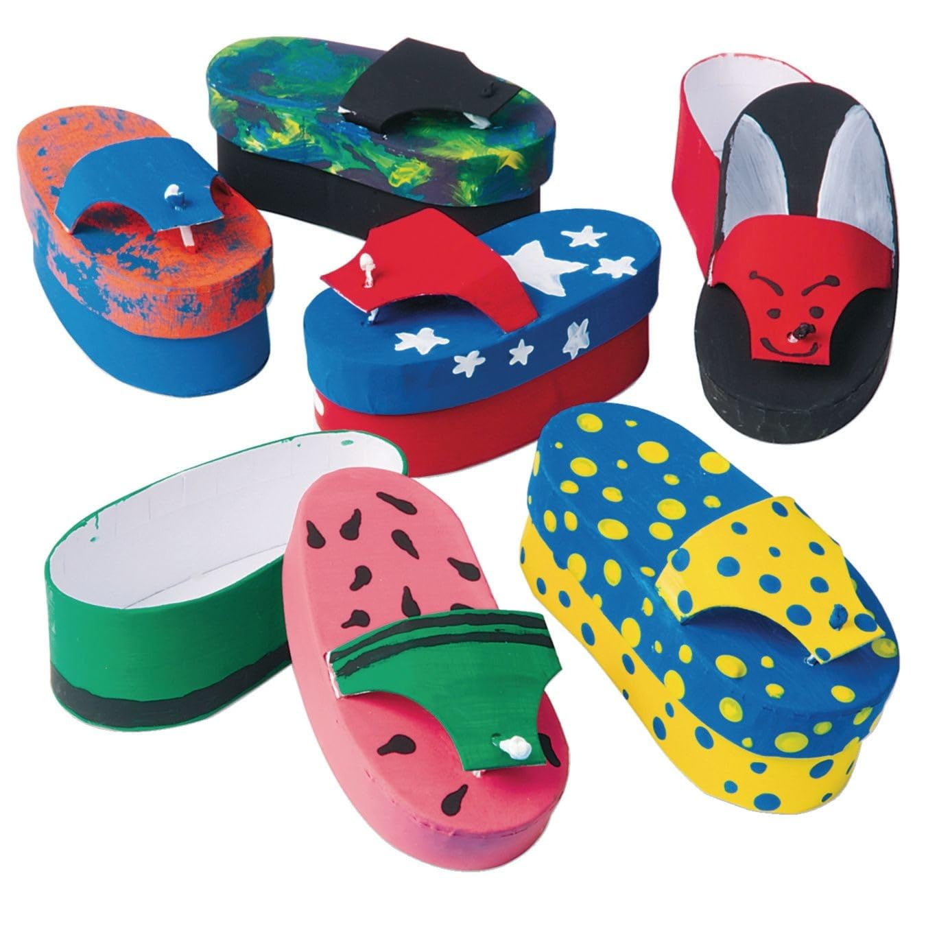 S&S Worldwide Paper Mache TSF6 Flip-Flop Box Craft Kit (Pack of 12 ...