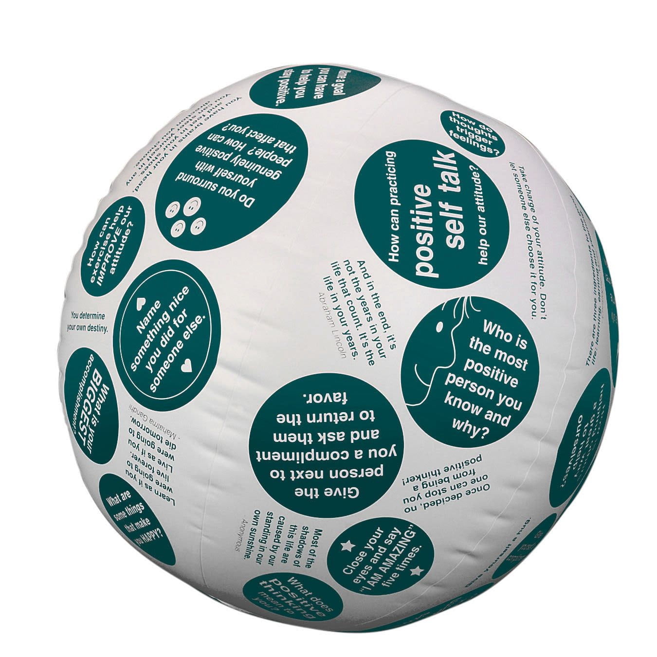 S&S Worldwide Toss 'n Talk-About Positive Attitude Ball. Beach Ball ...