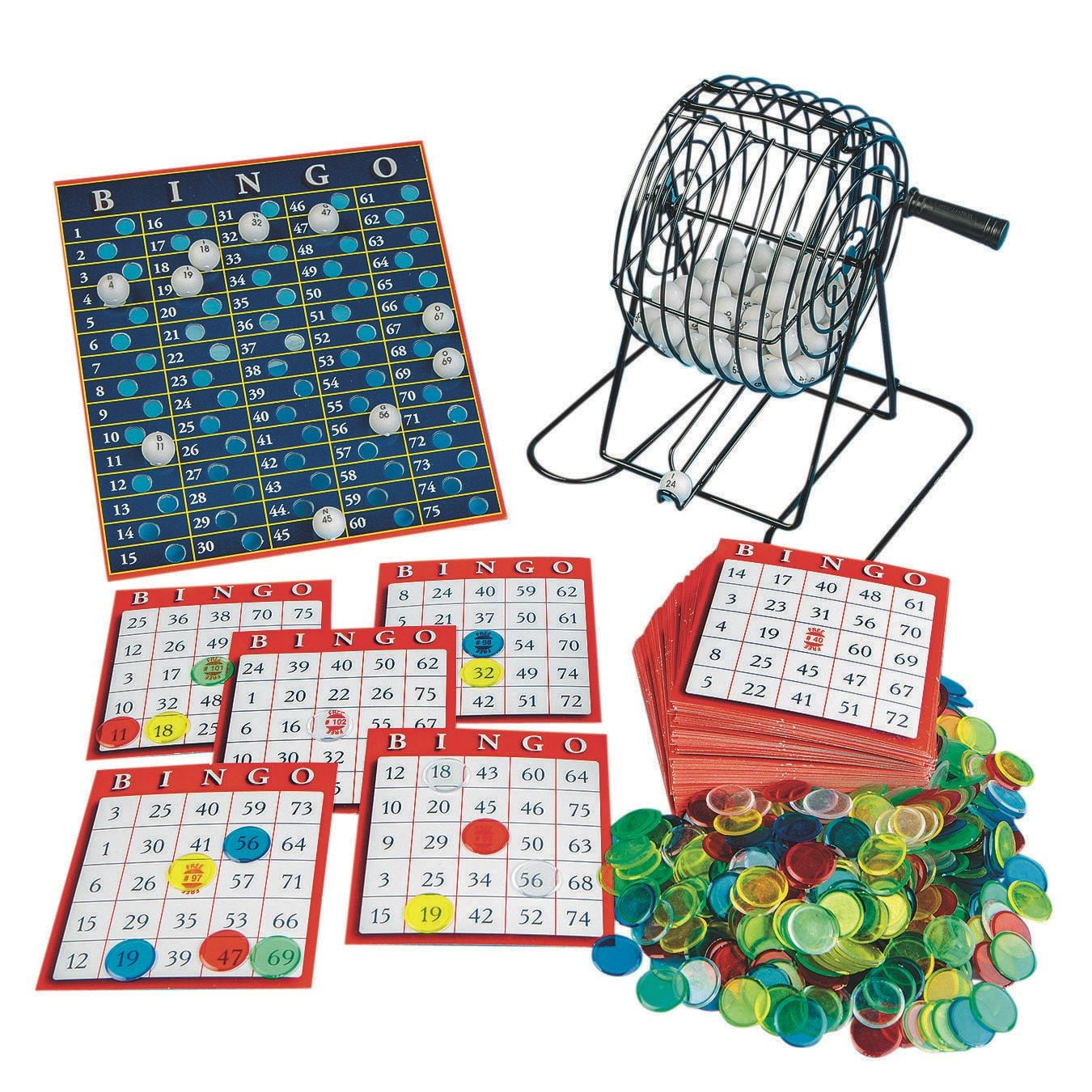 S&S Worldwide Value Bingo Set. Complete Set Includes 8" High Metal Cage ...