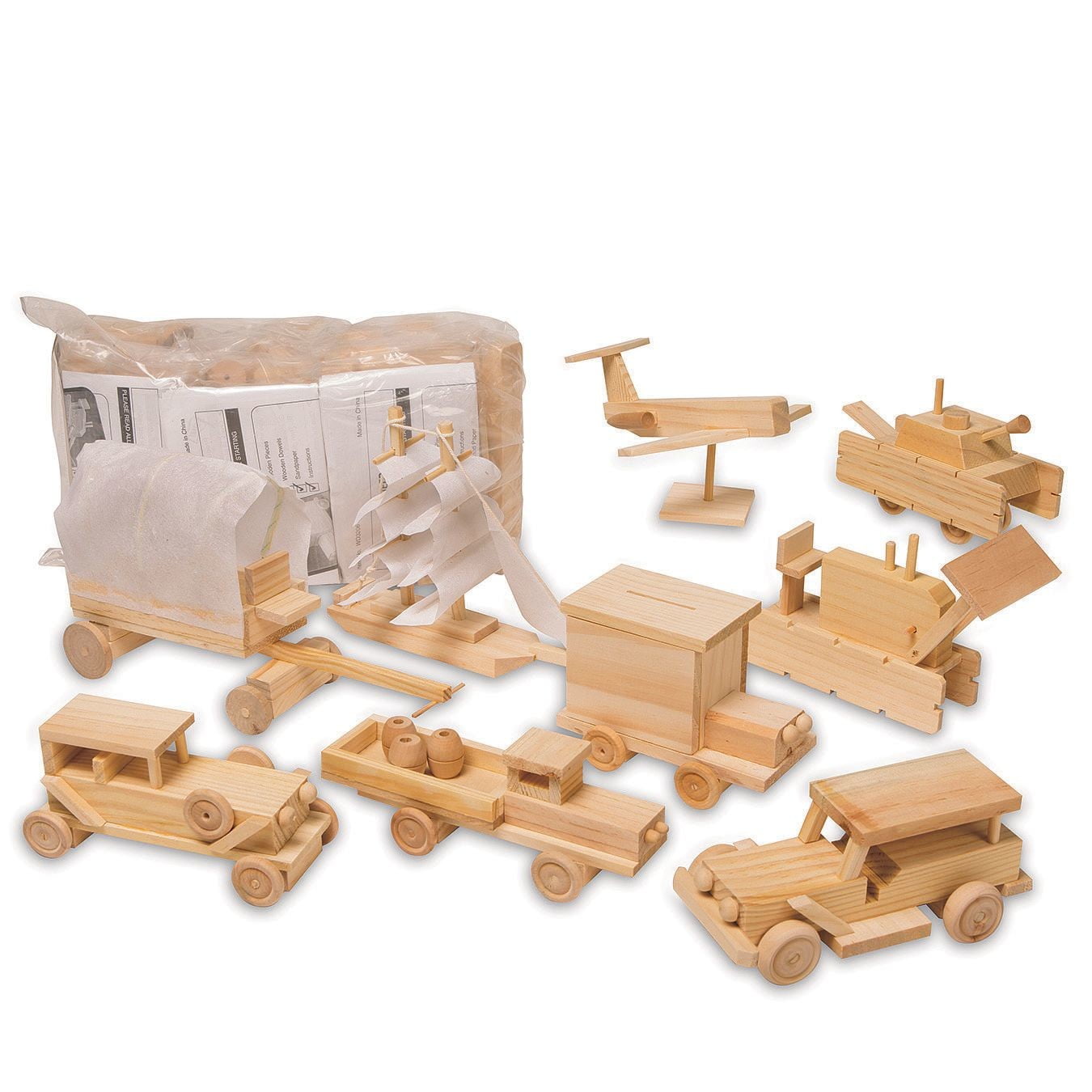 S&S Worldwide Wood Transportation Model Kit, Unfinished, Unassembled ...