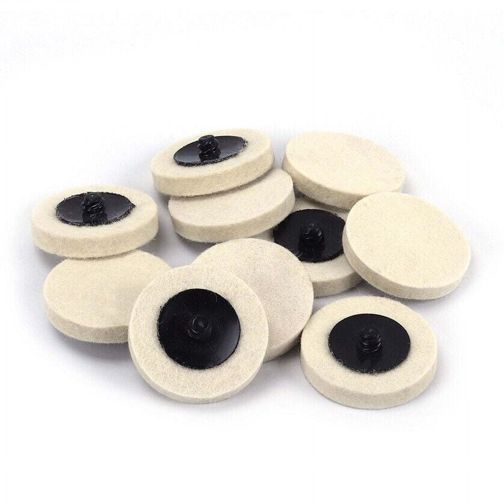 S SATC 10PCS 2 inch Wool Buffing Polishing Pad Die Grinder Drill Quick ...