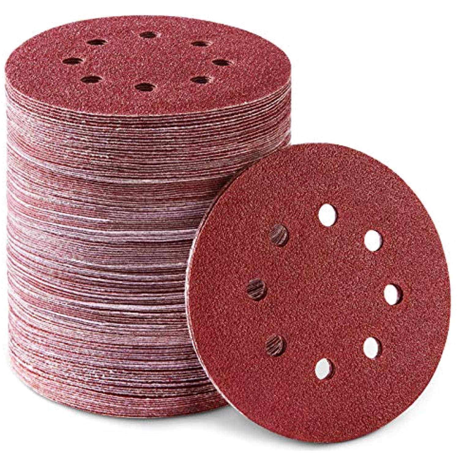 S SATC 5 inch Dustless Hook and Loop Sanding Discs, 150PCS Multi-Grit ...