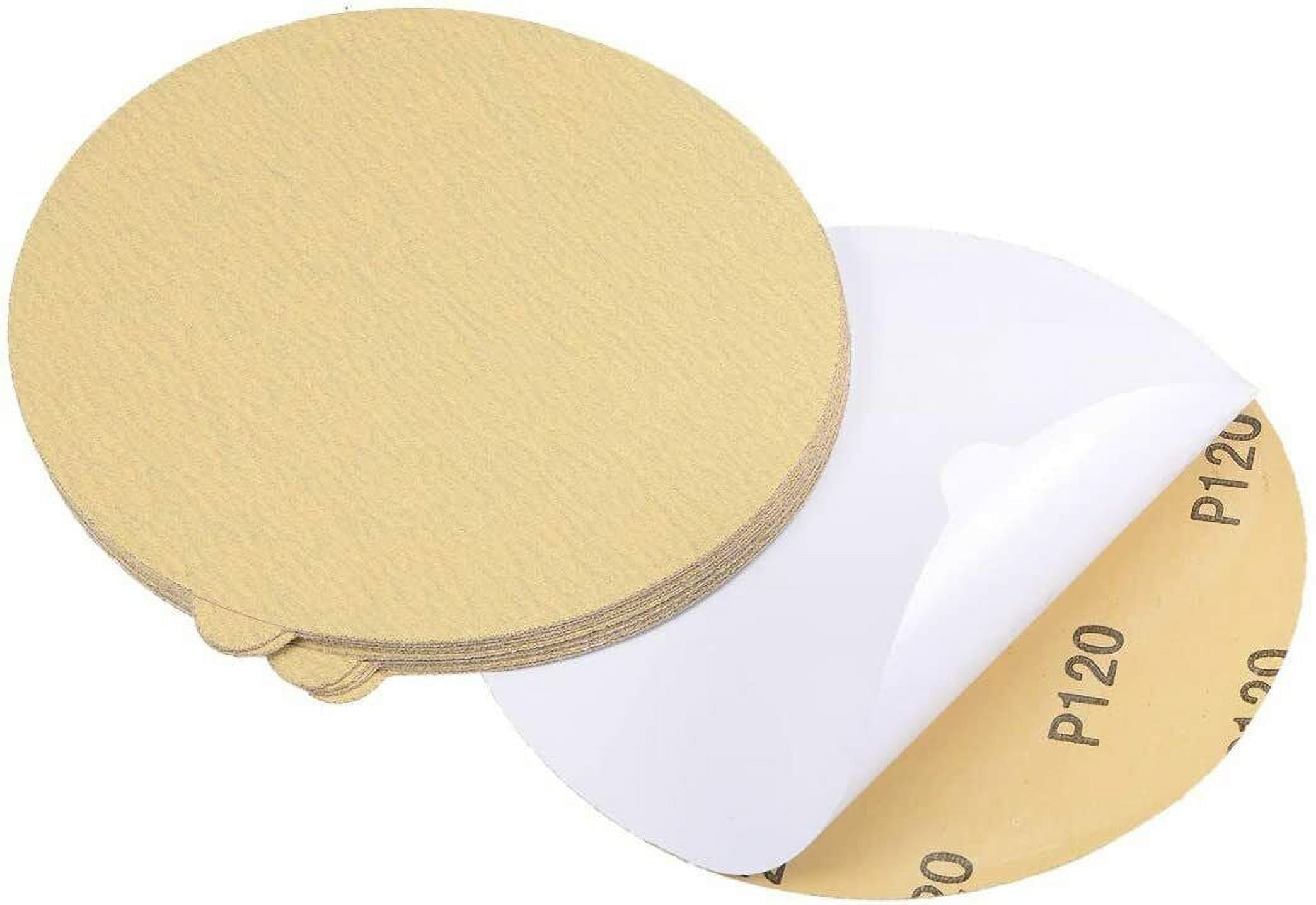 S SATC 6 inch PSA Adhesive Sanding Disc 120 Grit Sticky Back Sandpaper ...