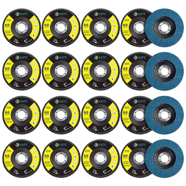 S SATC Flap Disc 20PCS Angle Grinder Disc 60 Grit Flap Disc 4-1 2 Inch ...