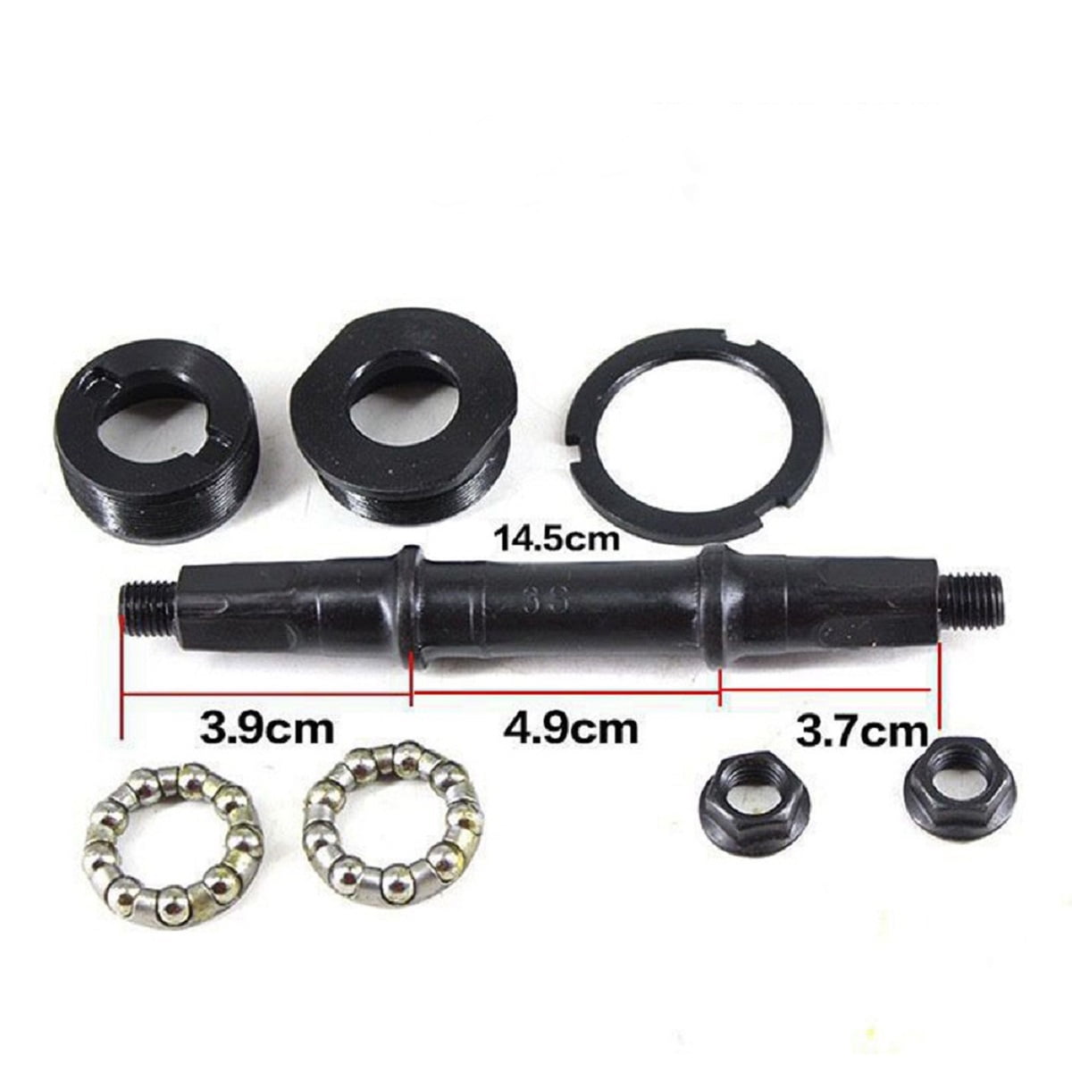 S SENQI Bike Bottom Brackets Set Steel Bicycle Shaft Axie Bottom ...
