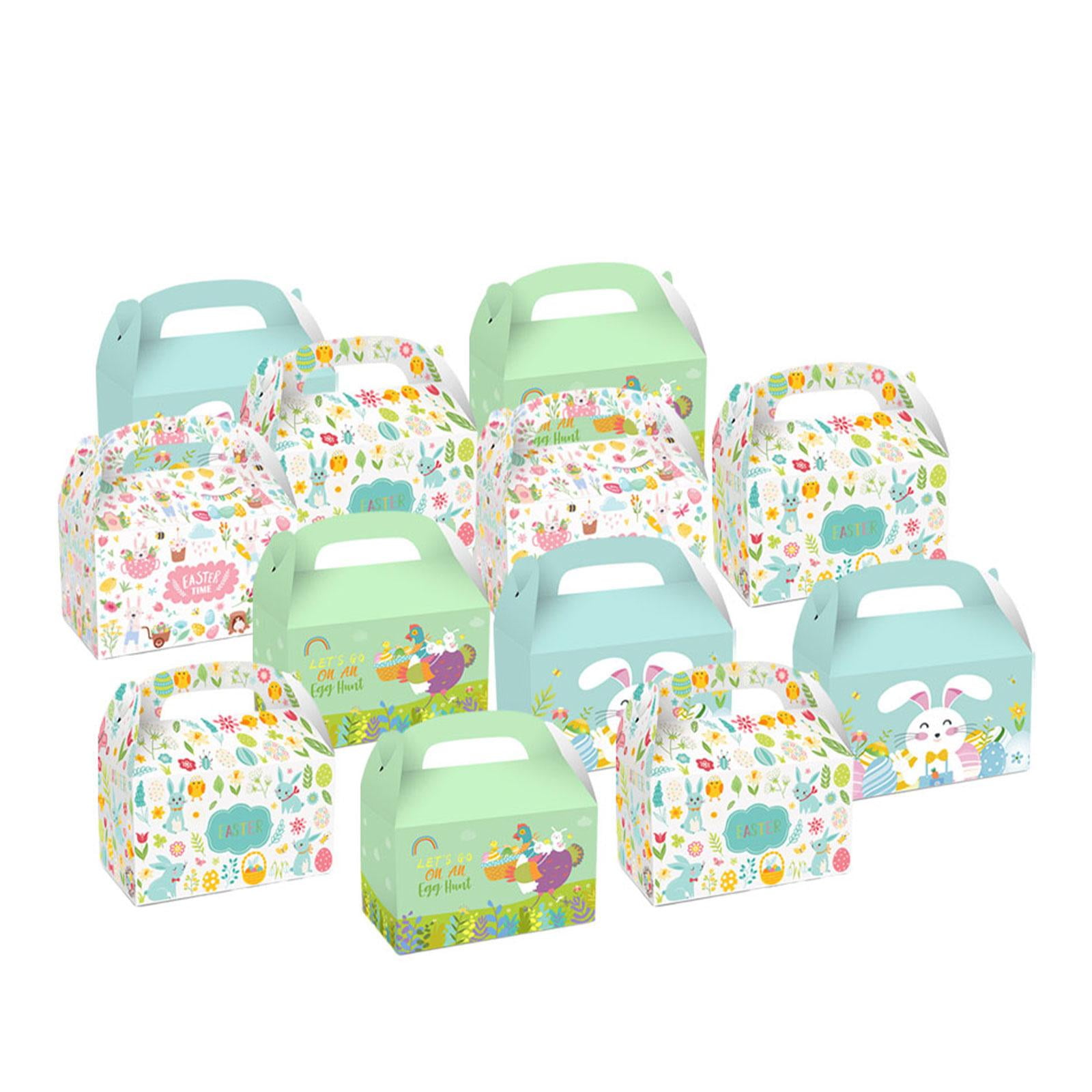 S SERENABLE 12Pcs Bunny Egg Easter Treat Boxes Easter Gift Boxes Decor ...