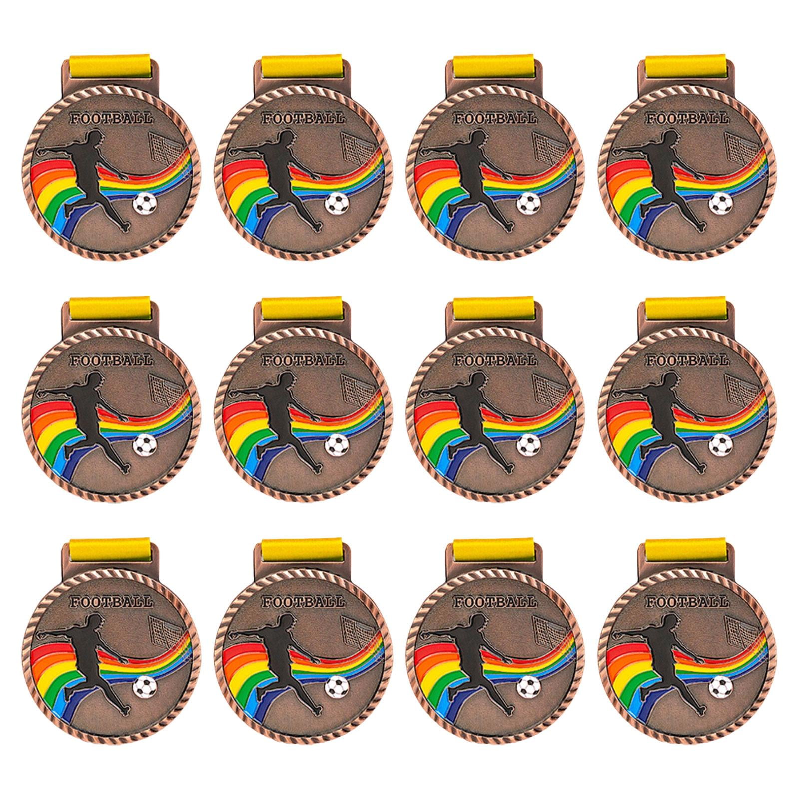 S SERENABLE 12x Soccer Medals for Awards Party Favors Participation ...