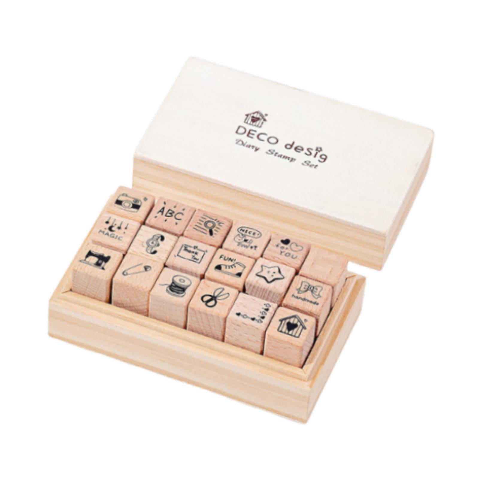 S SERENABLE 18 Pieces Mini Stamps Diary Stamp Set Stamper Set Crafts ...